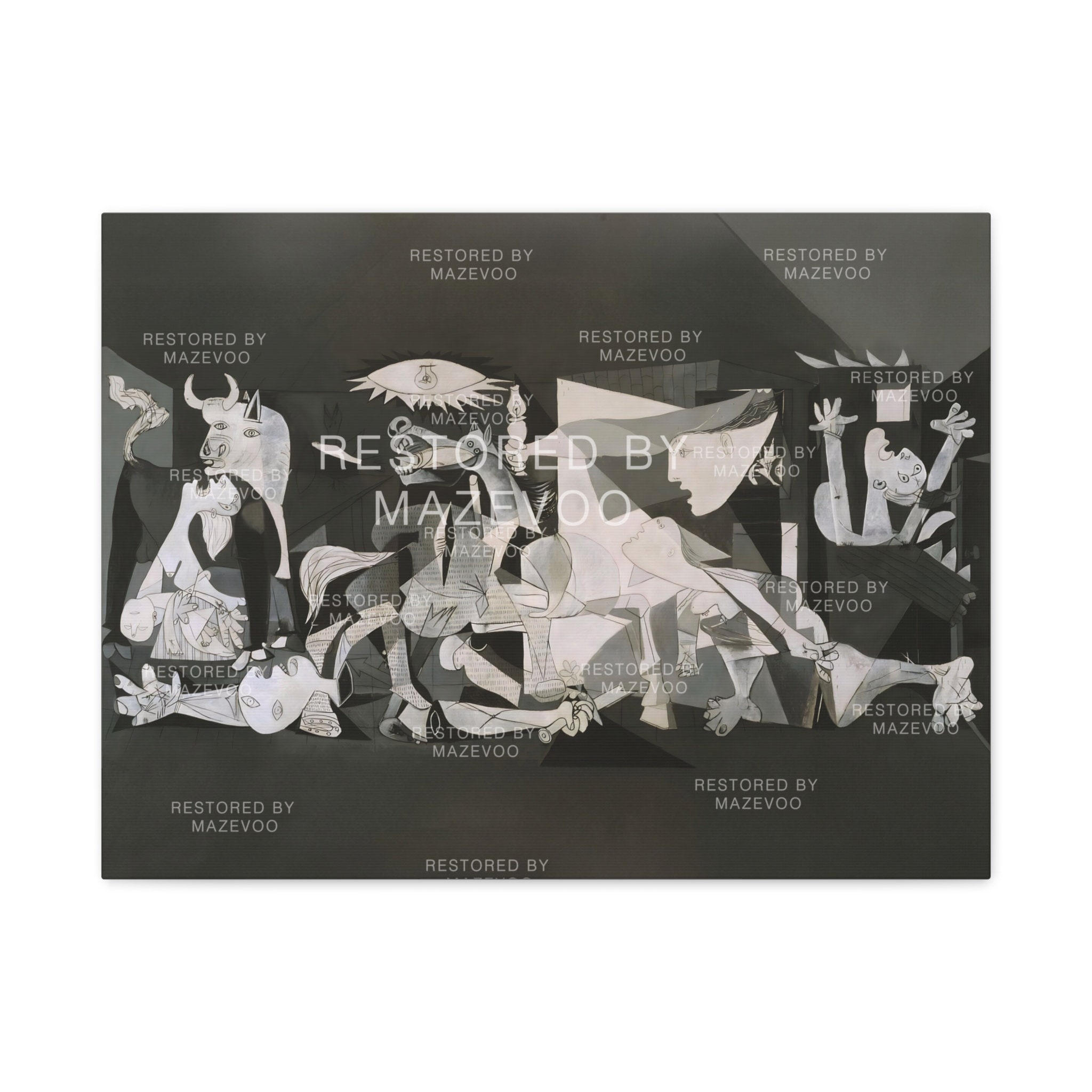 Guernica by Pablo Picasso Classic Guernica Stretched Canvas Wall Art ...
