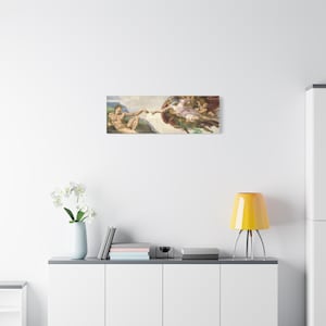 Creation of Adam Stretched Canvas | Renaissance Art Print | Sistine ...