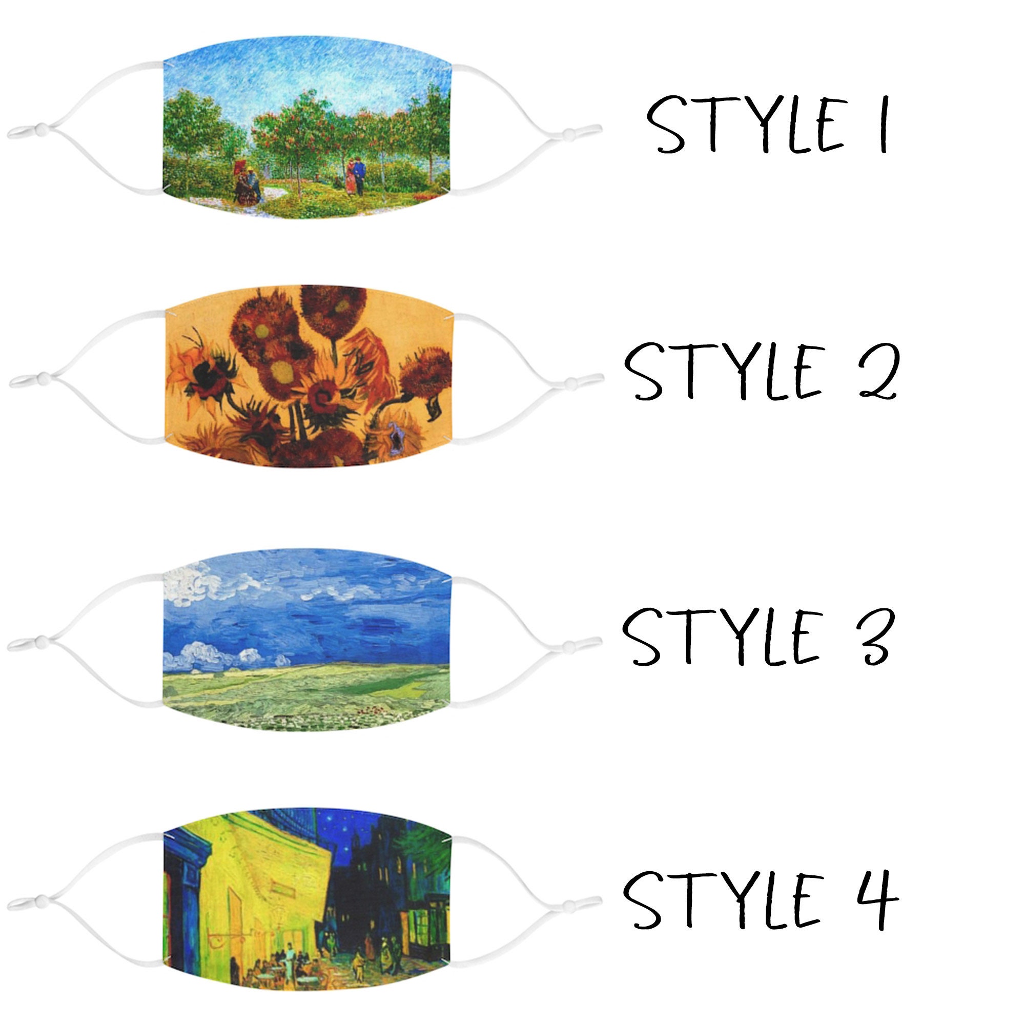 Vincent Van Gogh Mask Van Gogh Face Mask Van Face Mask - Etsy