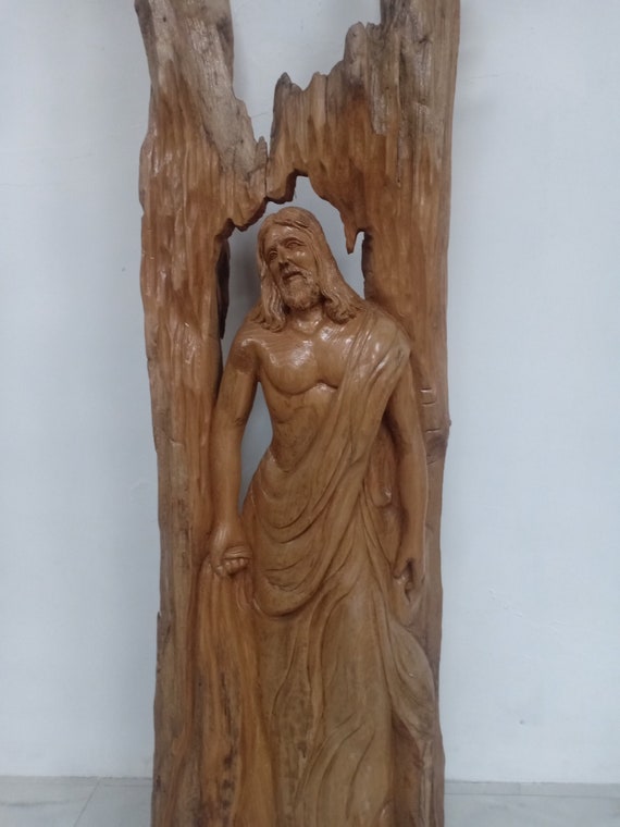 Jesus Christ Wood Statue Jesus Christ Wood Sculpture Wood - Etsy Australia