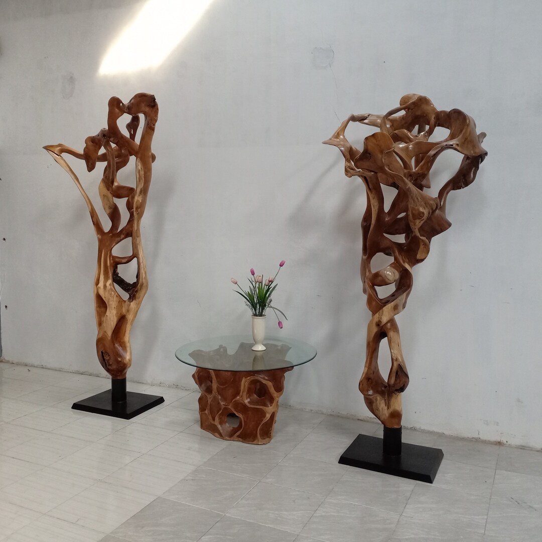 92 Inches Teak Root Sculpture Standing Ornament Home - Etsy