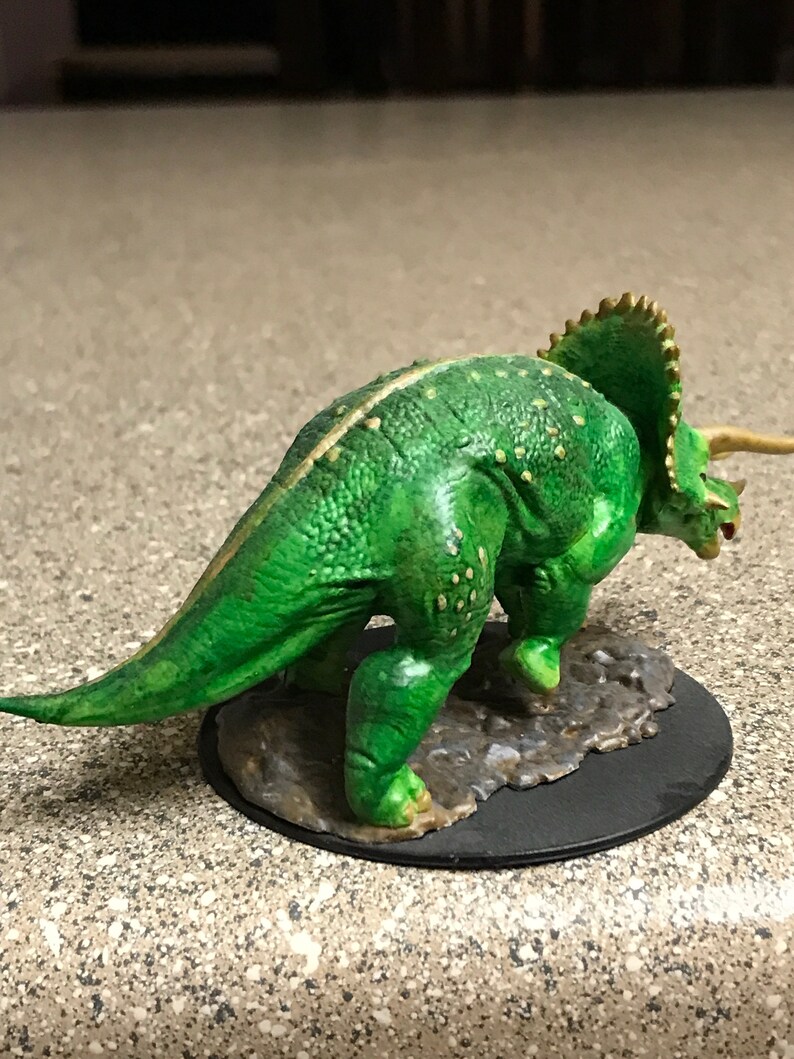 Triceratops , Dinosaur, D&D and Pathfinder Miniature. - Etsy