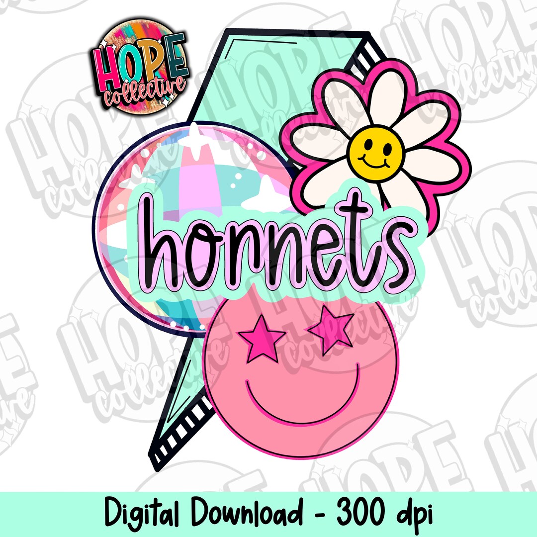 Disco Lightning Hornets School Spirit Design PNG - Etsy