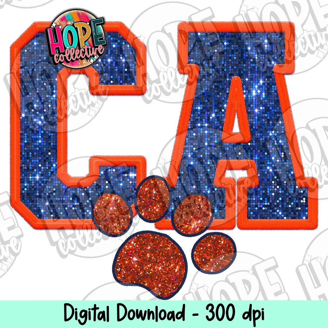 Cougars Disco Sequin Faux Embroidered School Spirit Design PNG - Etsy