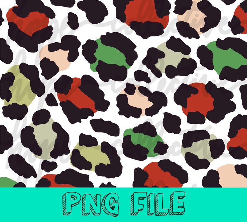 Christmas Leopard Print PNG - Etsy