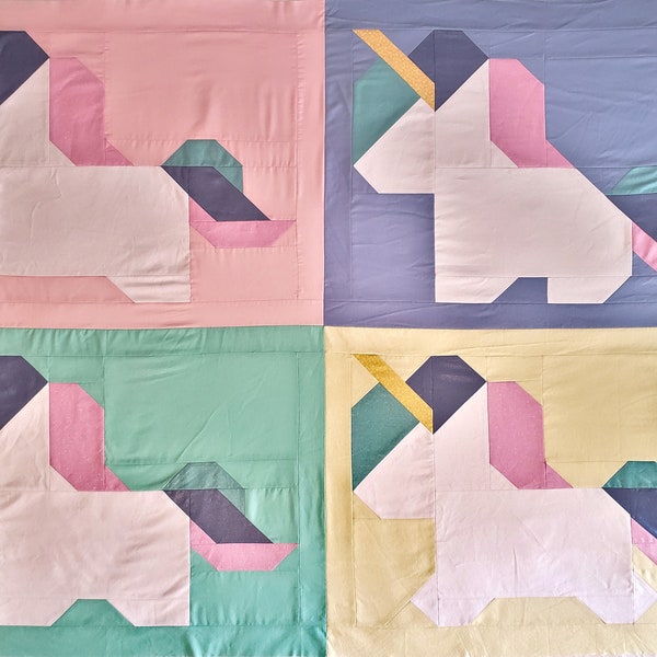 Unicorn Quilt Pattern - Etsy