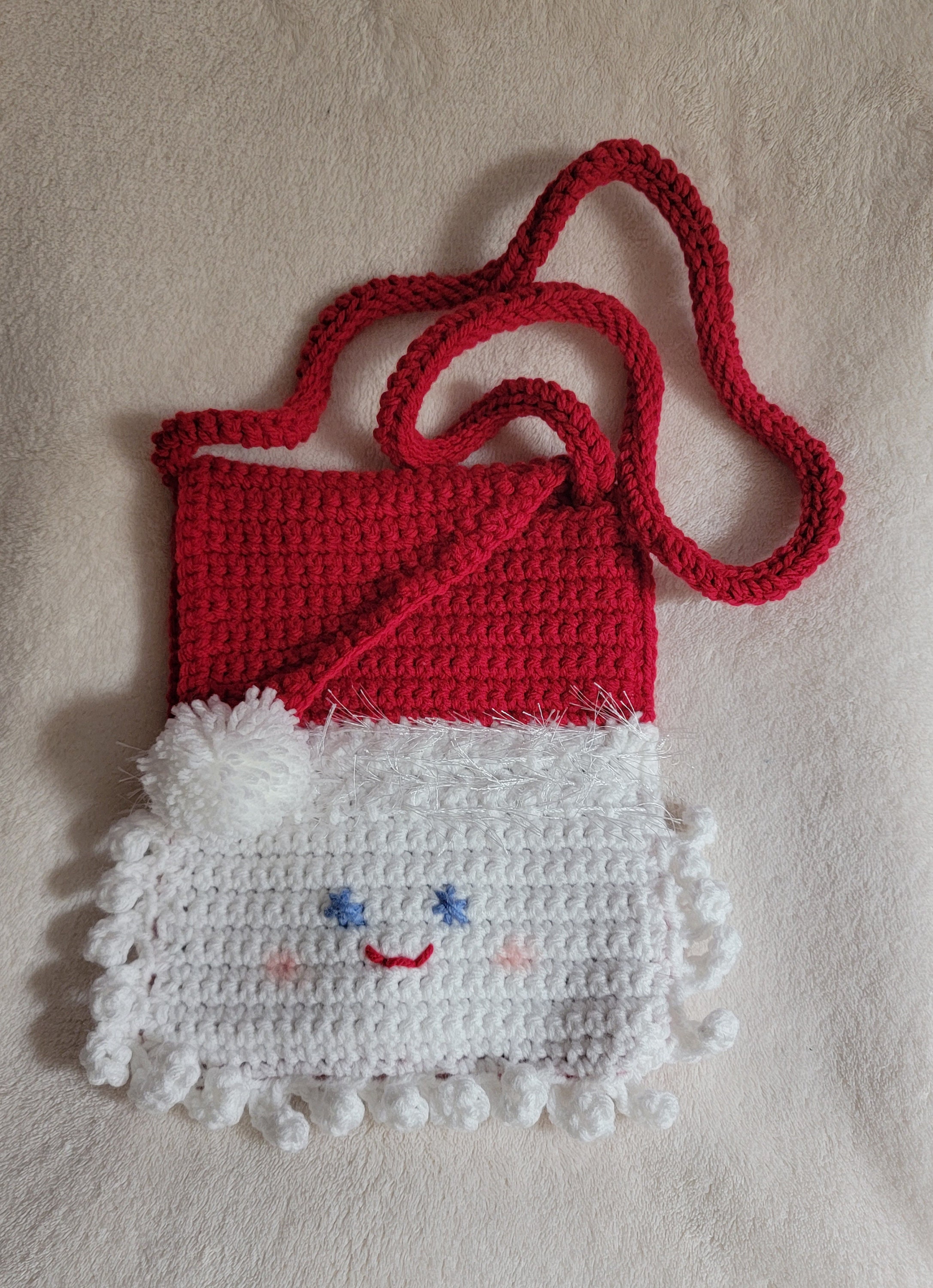 Santa Purse/ Holiday Craft Crochet/santa Gift/crossbody Purse/girls ...