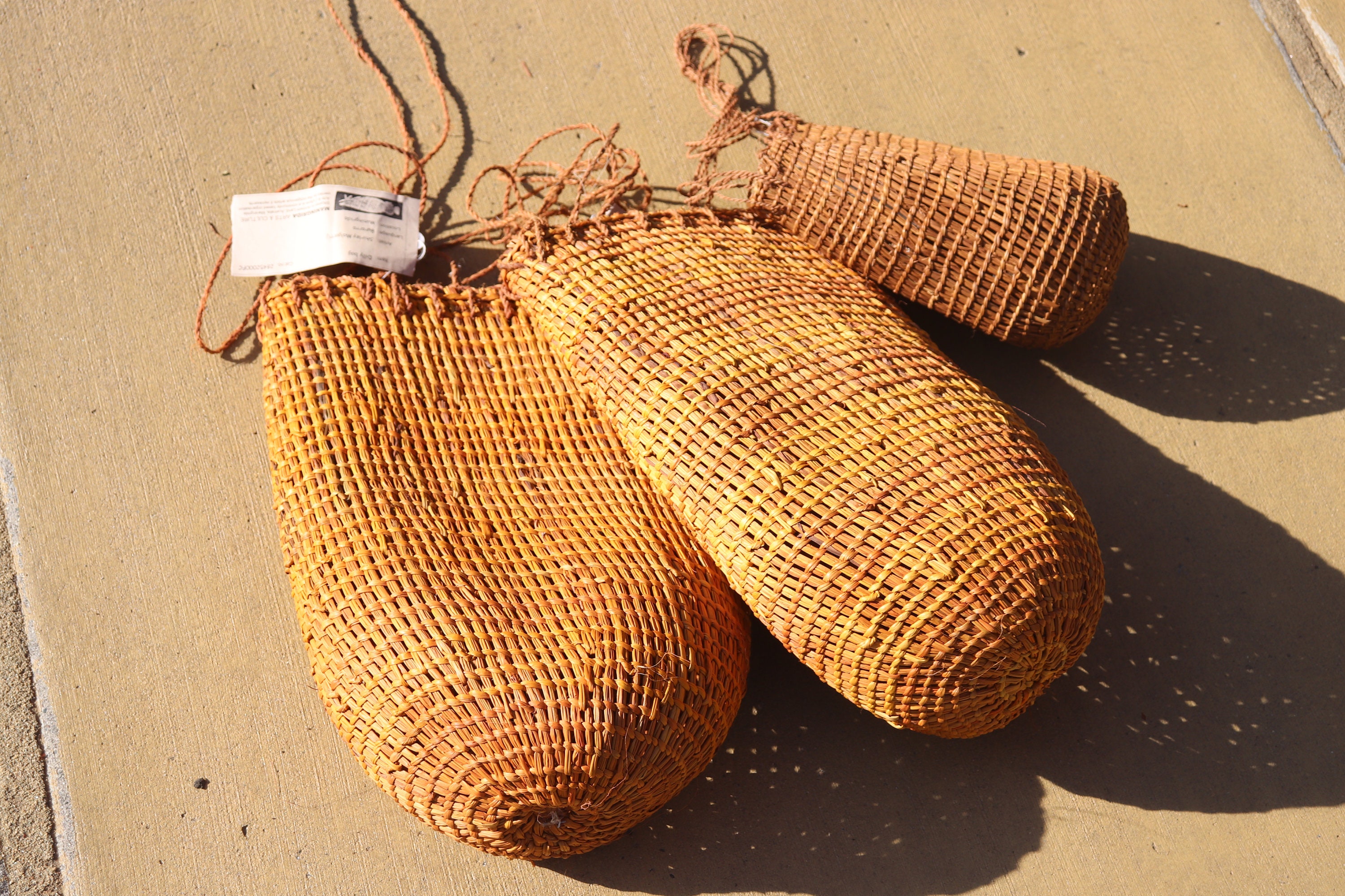 Set of 3 Handcrafted Aboriginal Dilly Bags/baskets - Etsy