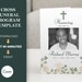 Cross Funeral Program Template Obituary Template Memorial Service ...