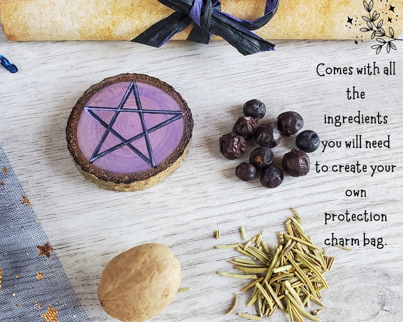 DIY Travel Protection Charm Bag Spell Kit, Create Your Own, Ingredients ...