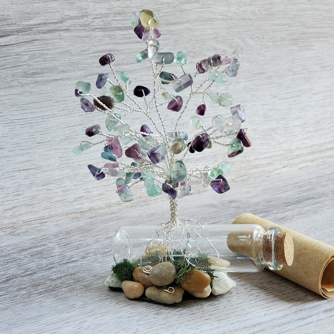 Bring Positive Energy With a Handmade Fluorite Crystal Wishing Tree ...