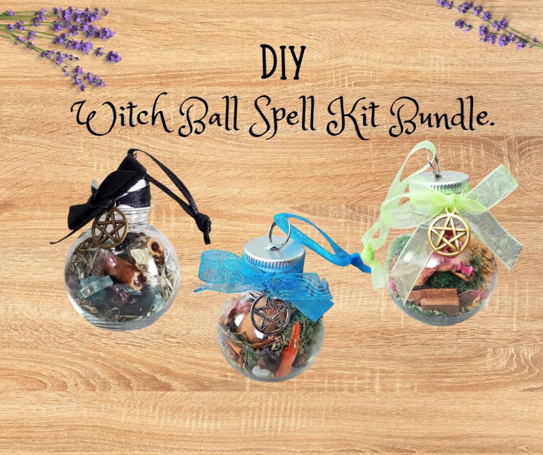 DIY Witch Ball Spell Kit Bundle, Protection, Home Blessing, Prosperity ...