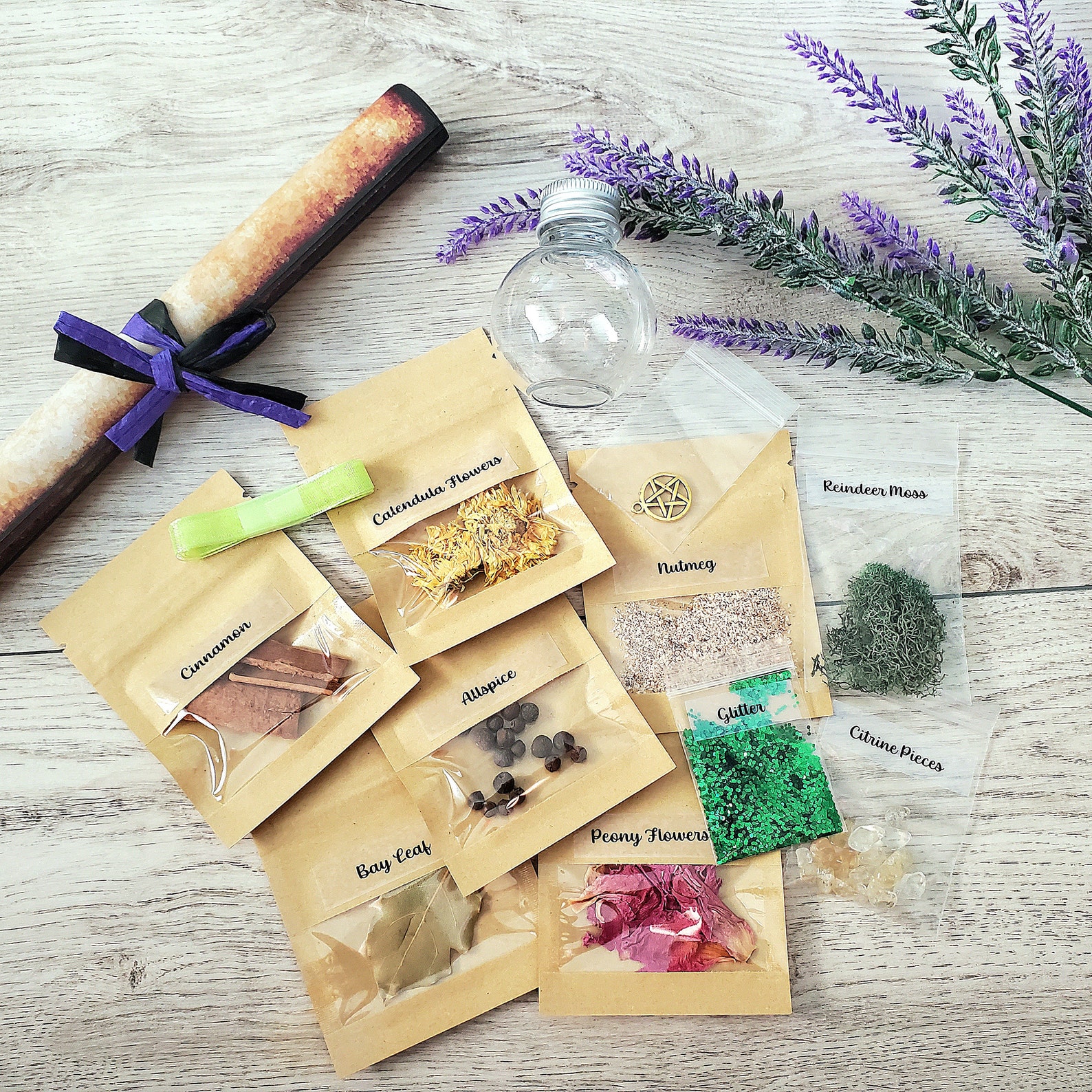 DIY Witch Ball Spell Kit Bundle, Protection, Home Blessing, Prosperity ...