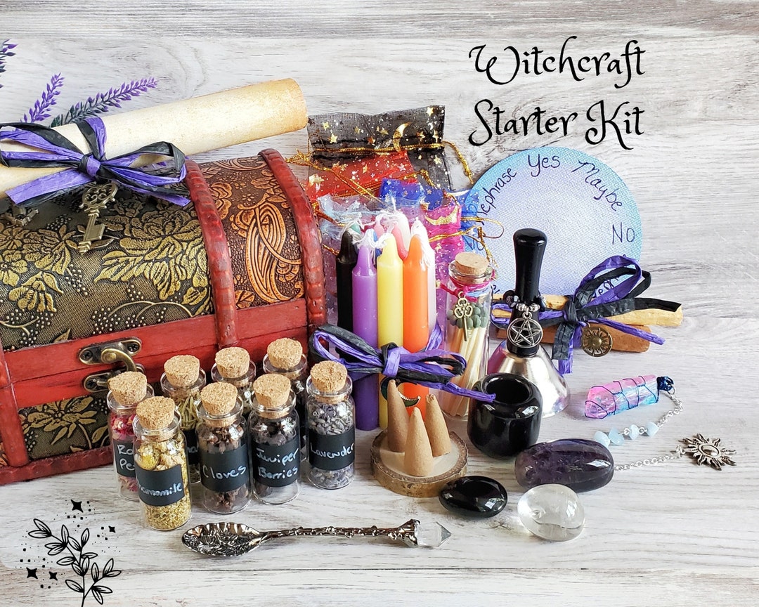 Witchcraft Starter Kit, Basic Spell Box Set, Altar Supplies, Spell ...