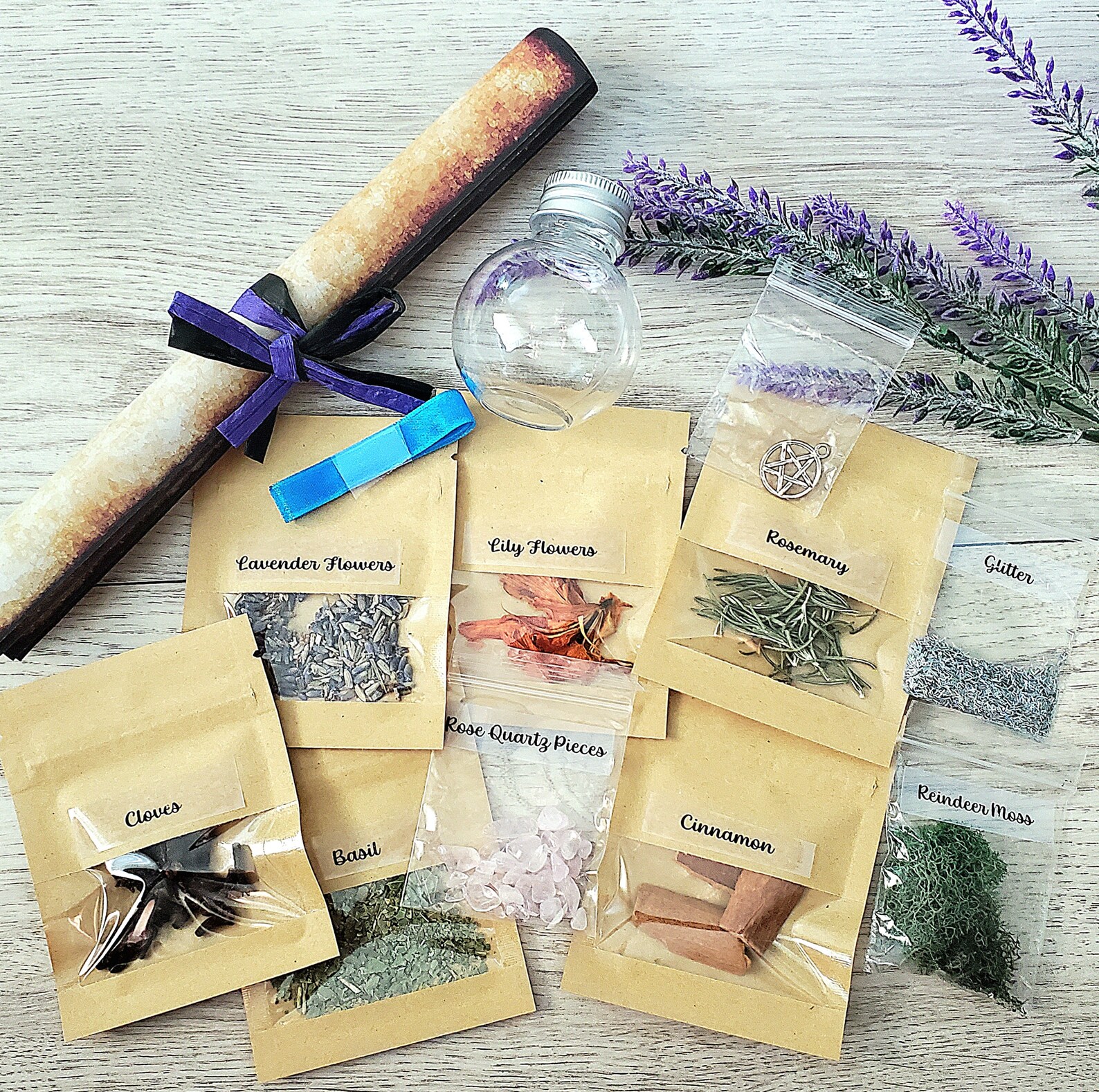 DIY Witch Ball Spell Kit Bundle, Protection, Home Blessing, Prosperity ...