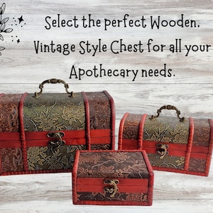 Witch Apothecary Vial & Chest Sets, Vintage Style Chest and Spoon ...