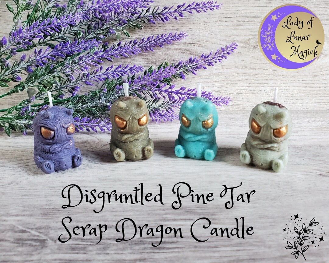 Disgruntled Pine Tar Scrap Dragon, Mini Scented Beeswax Candle, Variety ...