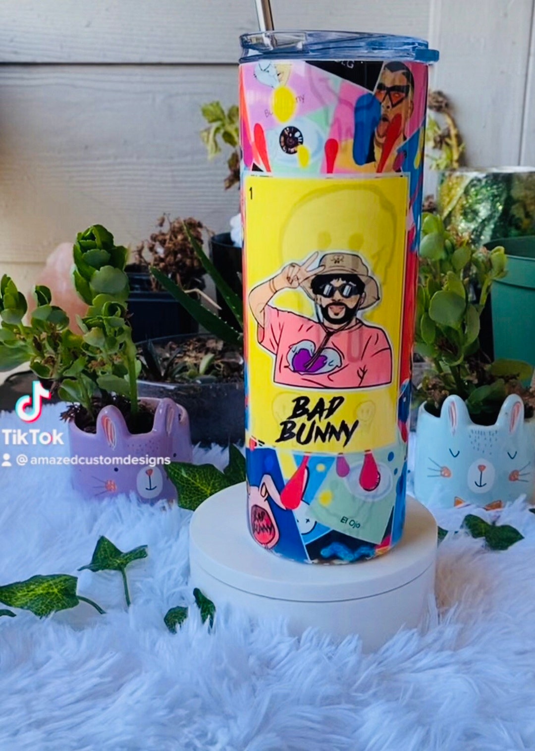 Bad Bunny Tumble Bad Bunny Cup Bad Bunny Merch Verano Sin - Etsy