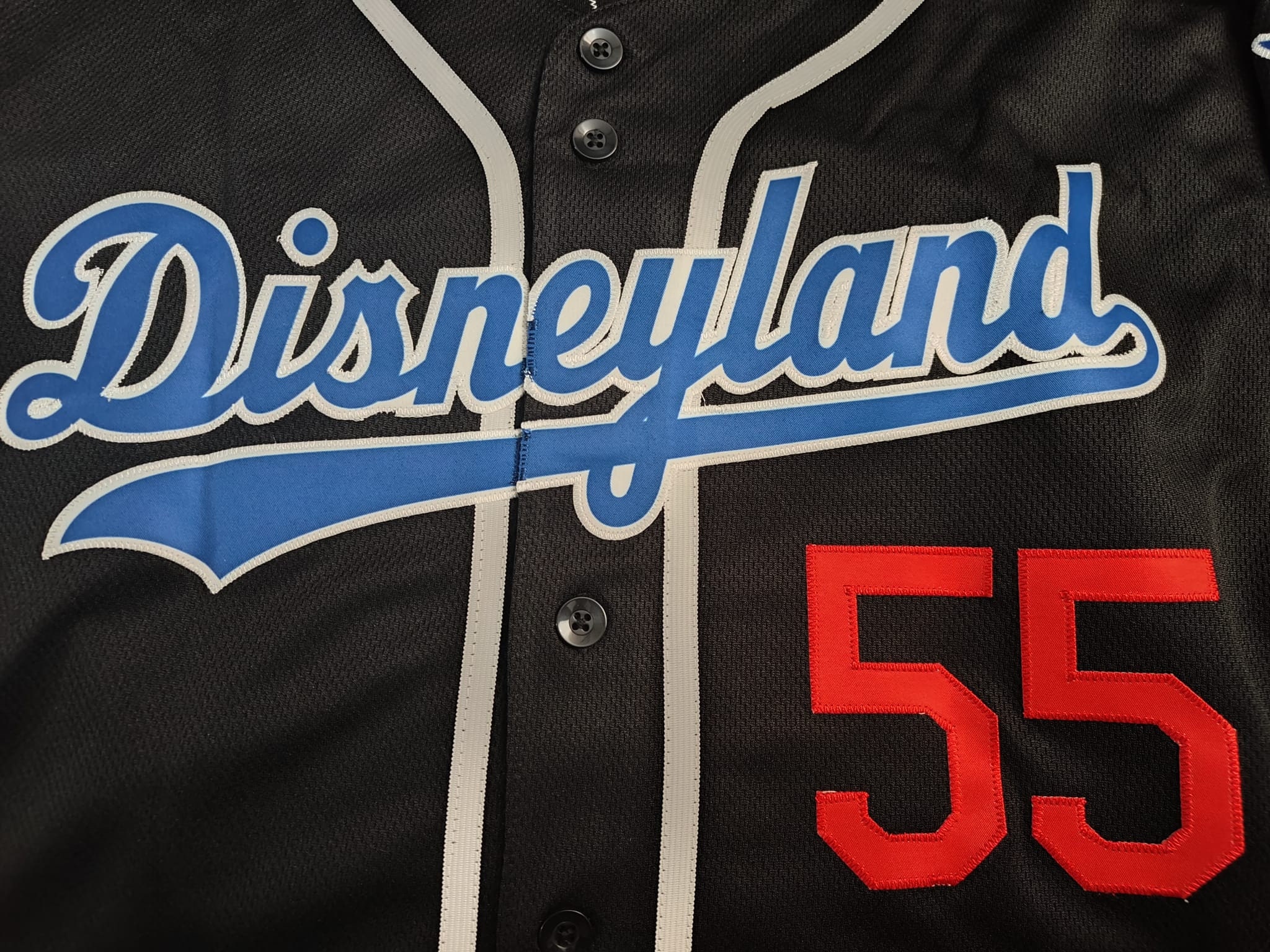 Disneyland Embroidered Baseball Jersey (dodgers Black) - Etsy