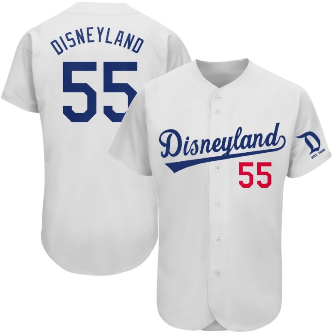 Disneyland Embroidered Baseball Jersey (dodgers White) - Etsy
