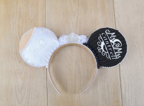 Wedding Mickey Ears/ Bride and Groom Ears/ Custom Wedding | Etsy
