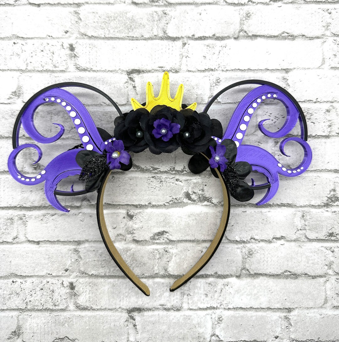 Ursula Inspired 3-D Printed Custom Handmade Ears/ Disney Villians Ears ...
