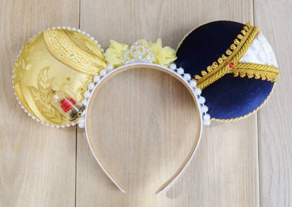 Disney Beauty and the Beast Inspired Mickey Ears/ Bell Ears/ - Etsy