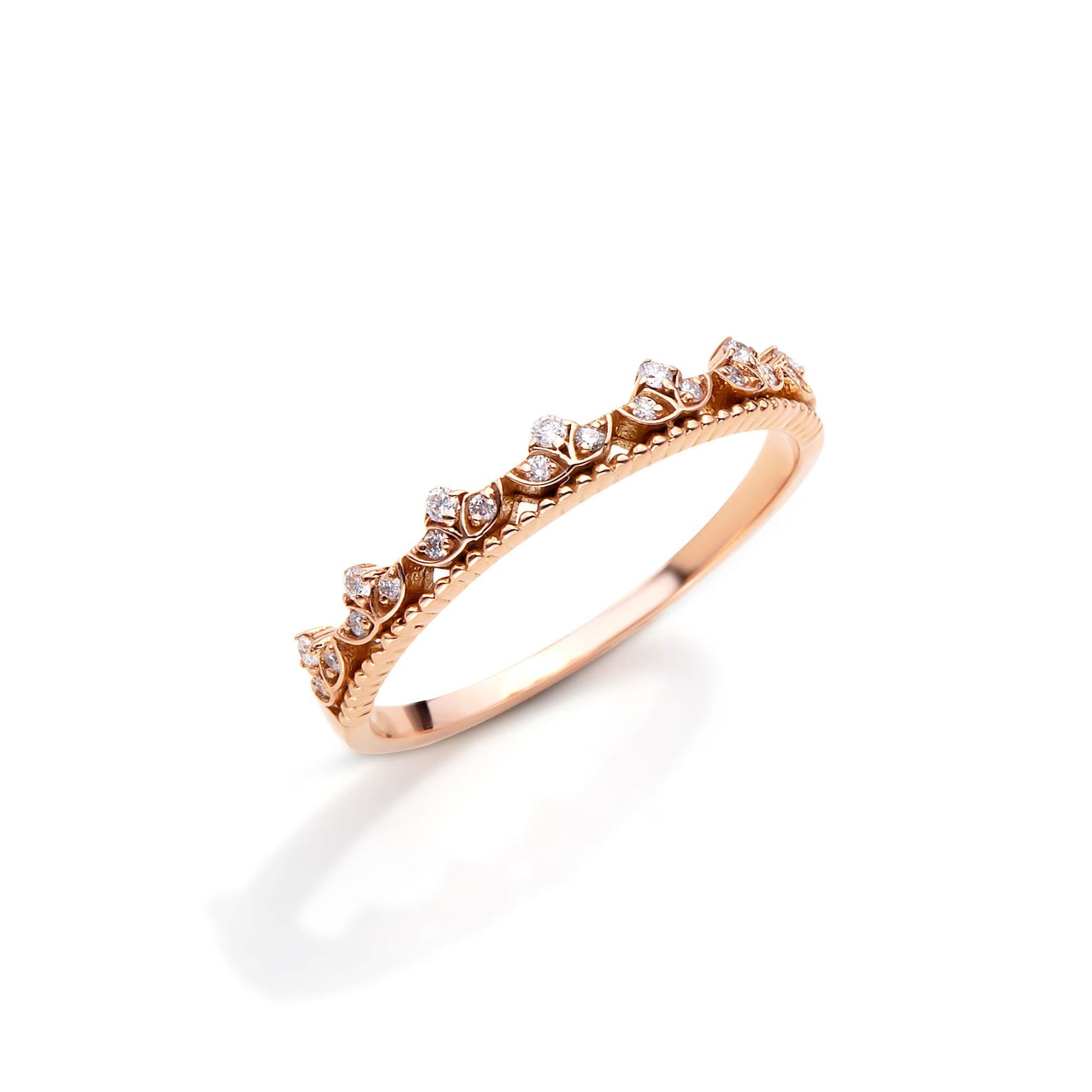 Round Diamond Ring · Tiny Diamond Rings · Minimalist Stackable Ring ...