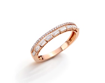 Double Row Pave Band - Etsy