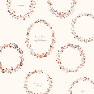 Autumn Wildflowers Clipart, Watercolor Floral Png, Wedding Invites ...