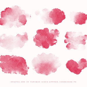 Abstract Watercolor Collection, Watercolor Clipart, Abstract Shapes and ...