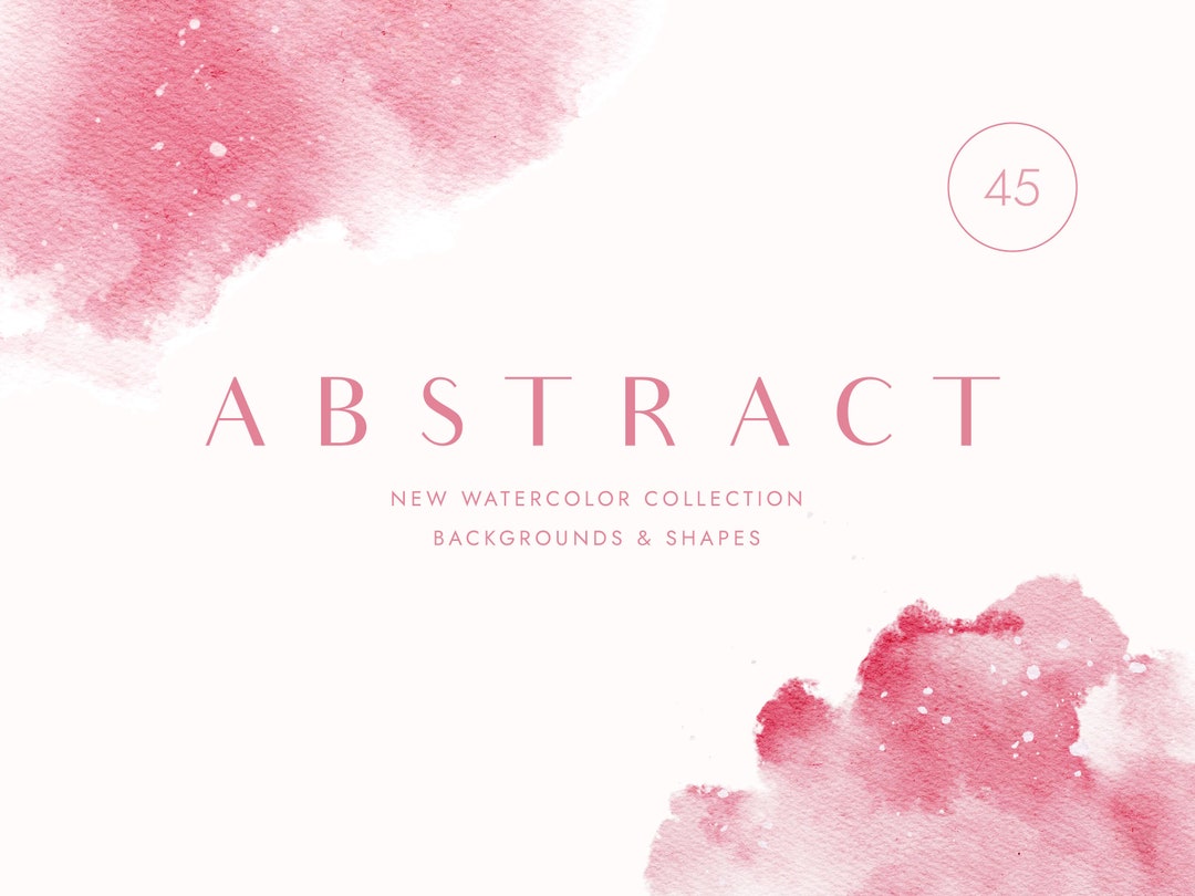 Abstract Watercolor Collection, Watercolor Clipart, Abstract Shapes and ...