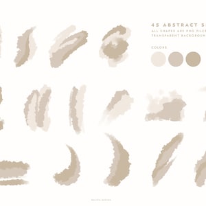 Neutral Abstract Shapes, Organic Shapes, Abstract Shapes Clipart ...