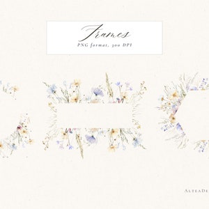 Watercolor Floral Clipart, Pastel Watercolor Flowers, Wedding Clipart ...