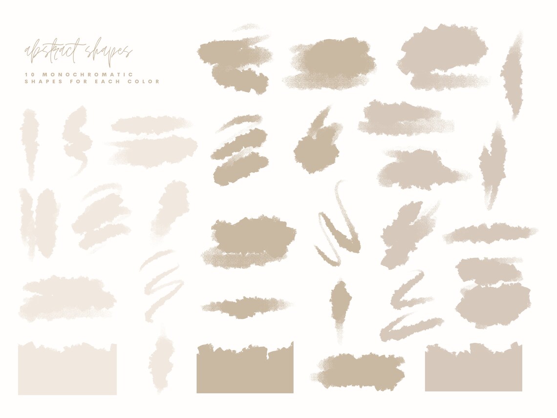 Neutral Abstract Shapes, Organic Shapes, Abstract Shapes Clipart ...