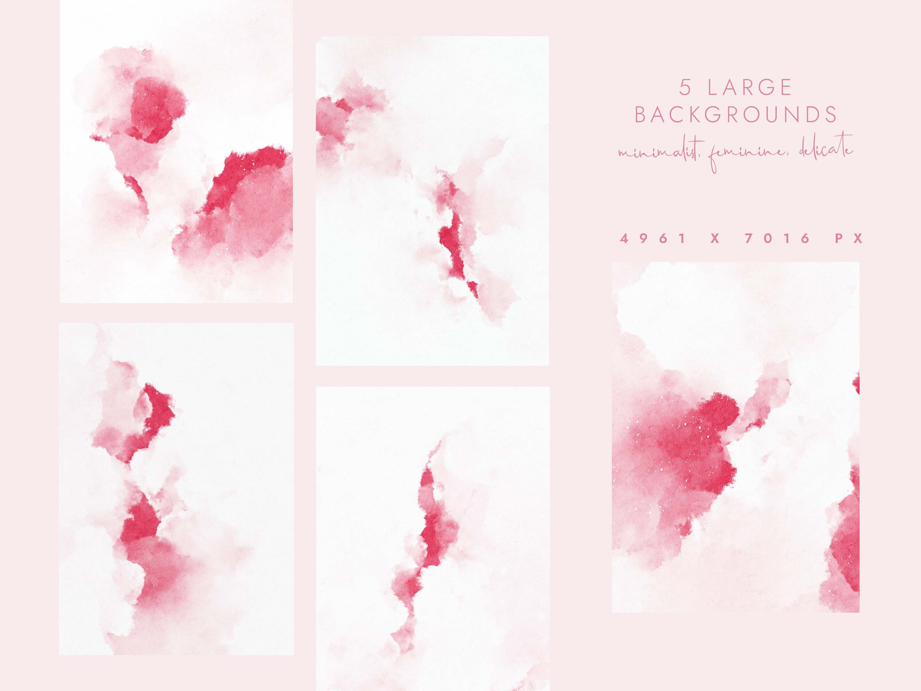 Abstract Watercolor Collection, Watercolor Clipart, Abstract Shapes and ...