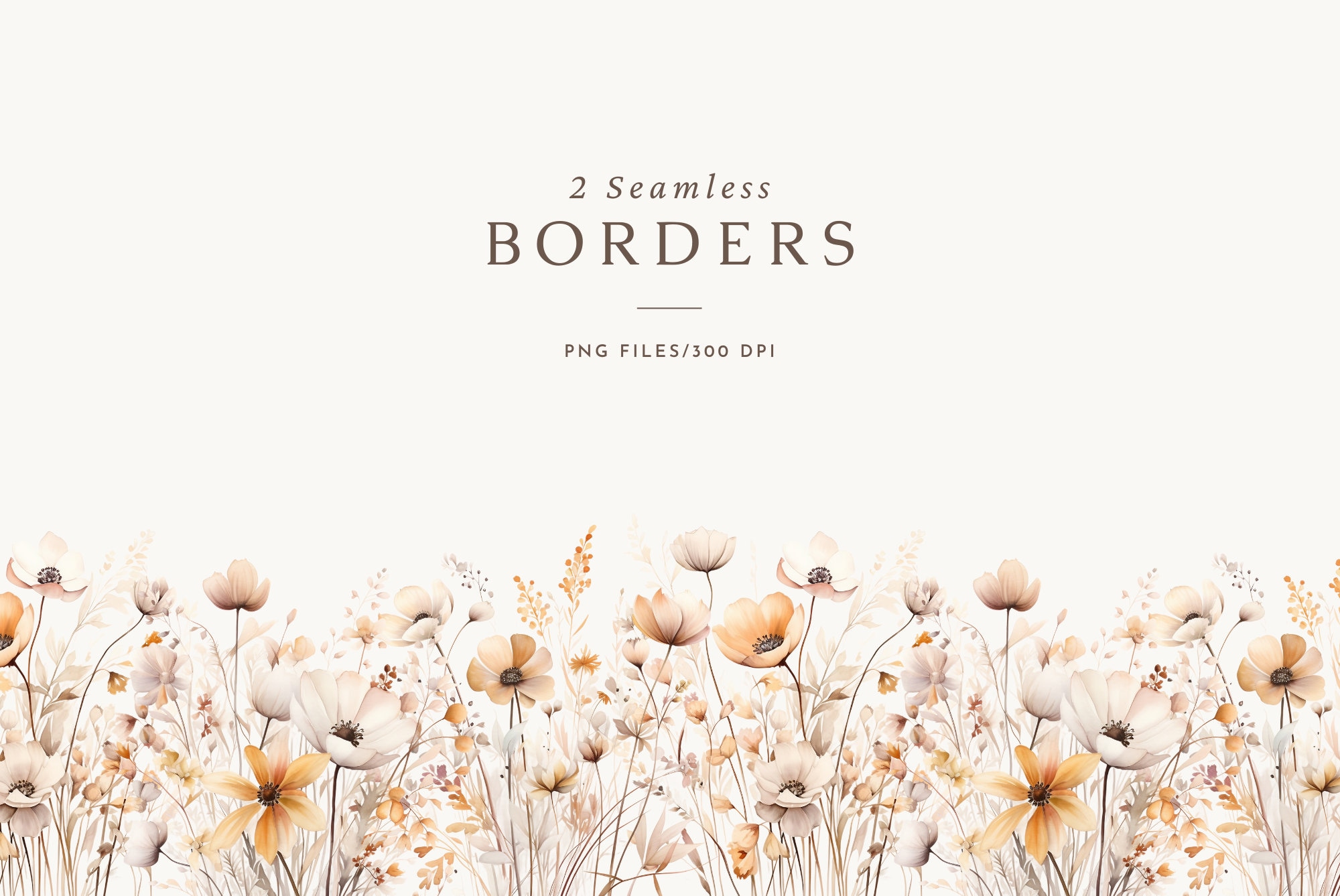 Fall Watercolor Wildflowers, Autumn Wildflowers Clipart, Premade ...