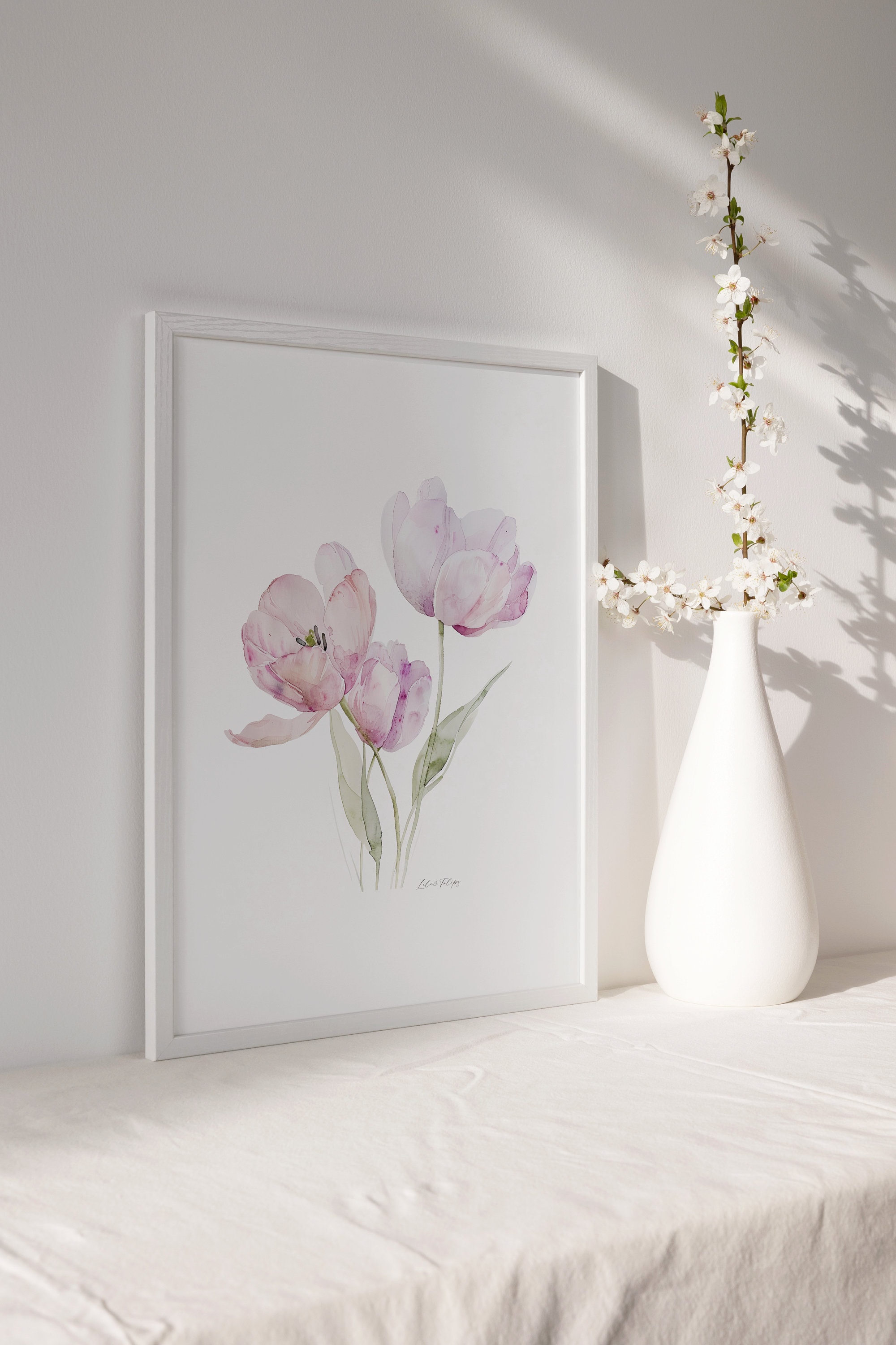 Watercolor Tulips Clipart, Tulipas Clipart, Wedding Invitation Clipart ...