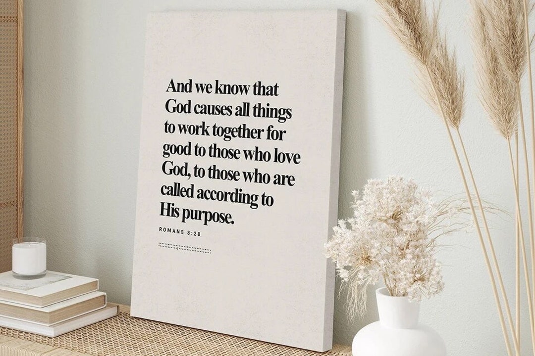 Biblical Wall Art Print , Bible Verse Canvas Print, Christian Art ...