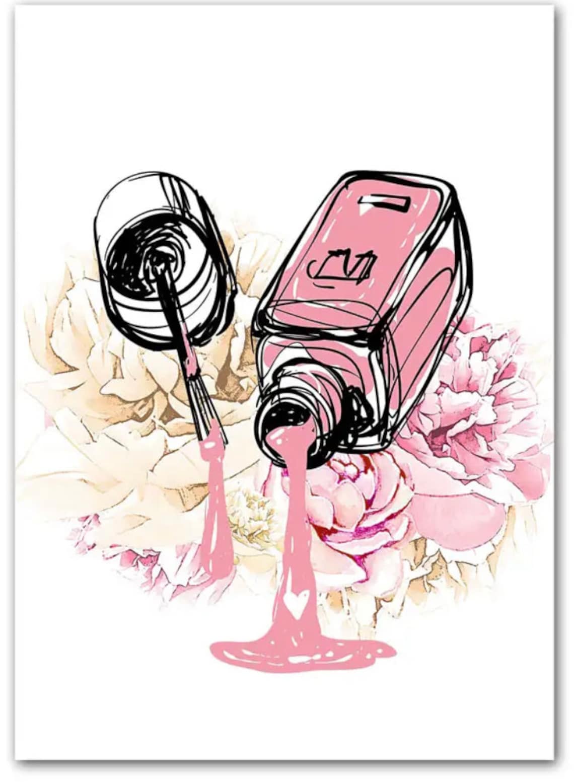 Nail Salon Wall Art|beauty Salon Art|nail Shop Art| Canvas Wall Print ...