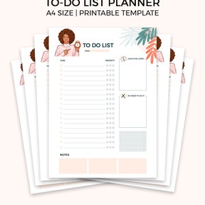 2023 PRINTABLE Daily To-do List Planner, Weekly Planner,black Girl ...