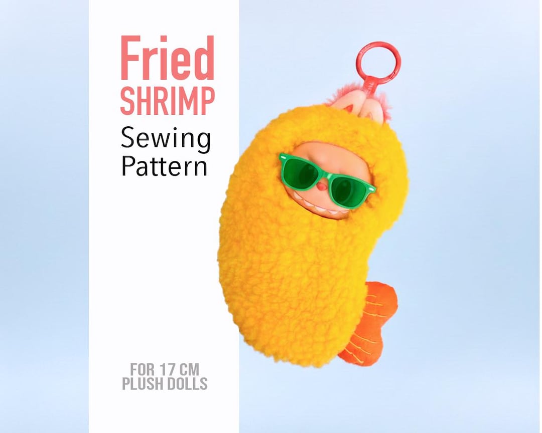 Fried Shrimp Sewing Pattern, Fried Shrimp for Plush Doll 17 Cm, Cute ...