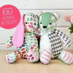 Memory Bear Sewing Pattern - 6 SIZES + VIDEO Tutorial, Keepsake Bear ...