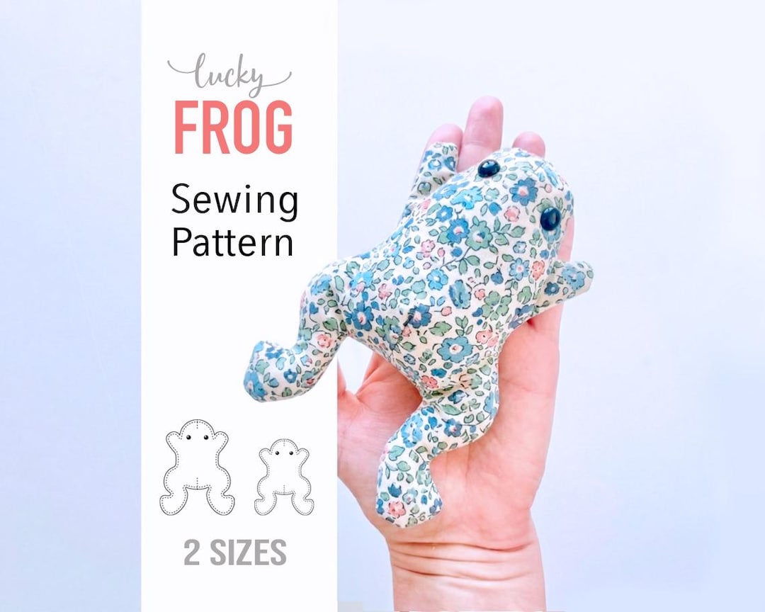 Frog Sewing Pattern, Frog Shaped Pillow, Cute Stuffed Toad, Stuffed ...