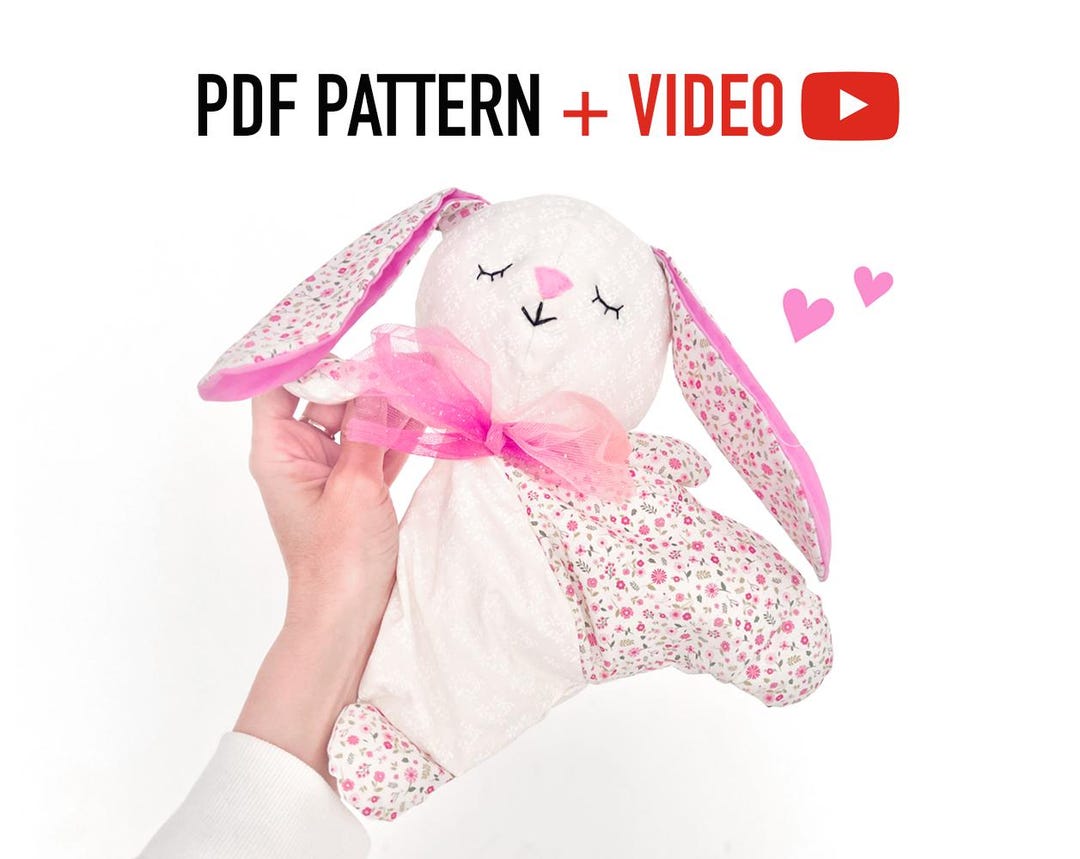 EASTER BUNNY Pattern + VIDEO Tutorial - 3 Sizes, Rabbit Pattern, Soft ...