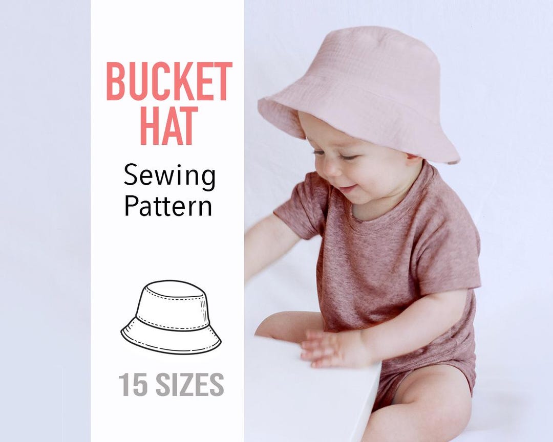 Bucket Hat Sewing Pattern, Summer Hat Sewing Pattern, Baby Hat Sewing ...