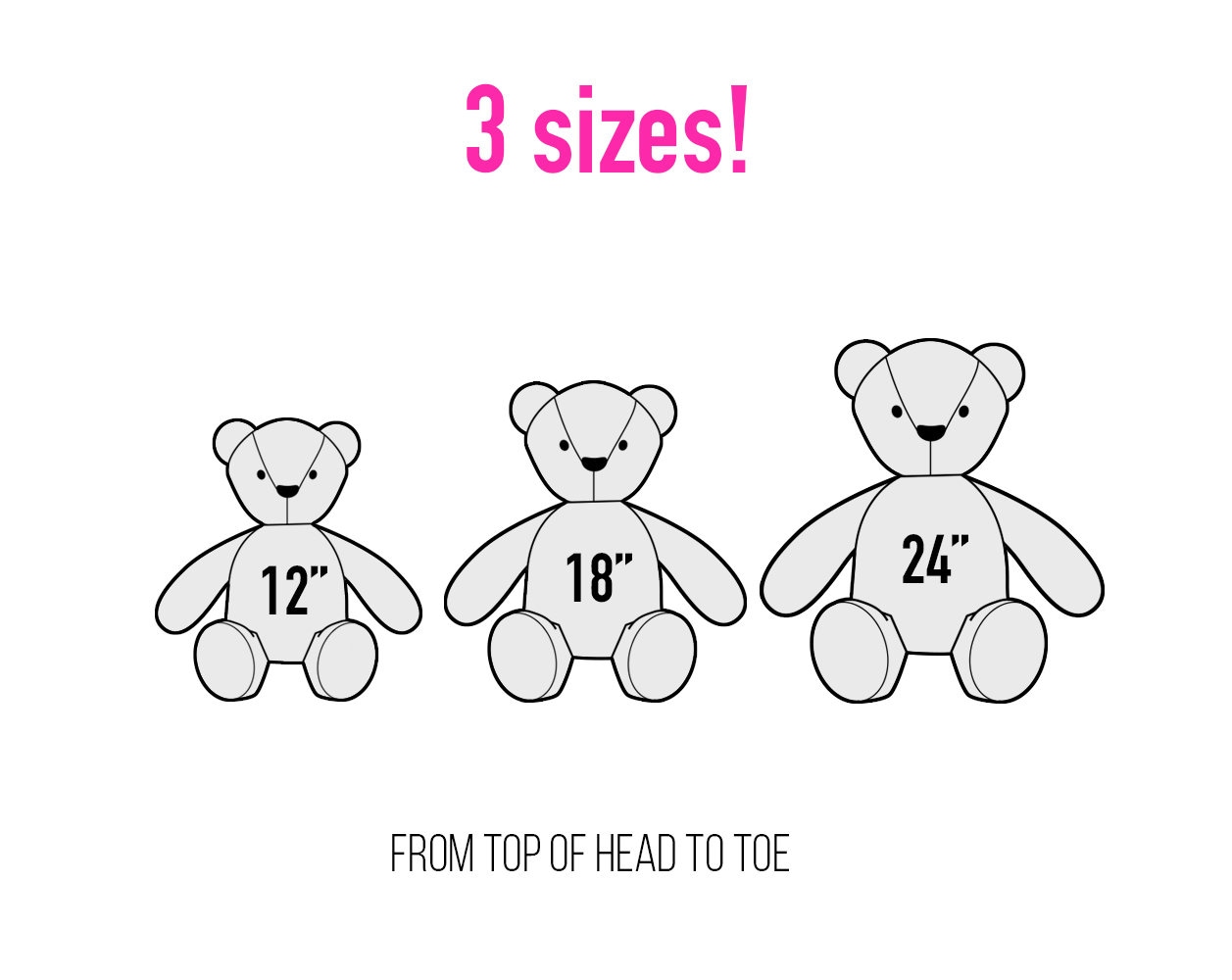 Memory Bear Pattern and Bunny + VIDEO Tutorial - 3 Sizes, Rabbit ...