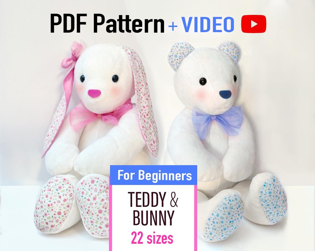 Memory Bear Pattern, Fluffy Rabbit Pattern, Memory Bear Pattern, Stuff ...
