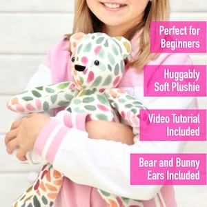 Teddy Bear Pattern and Bunny + VIDEO Tutorial - 3 Sizes, Rabbit Pattern ...