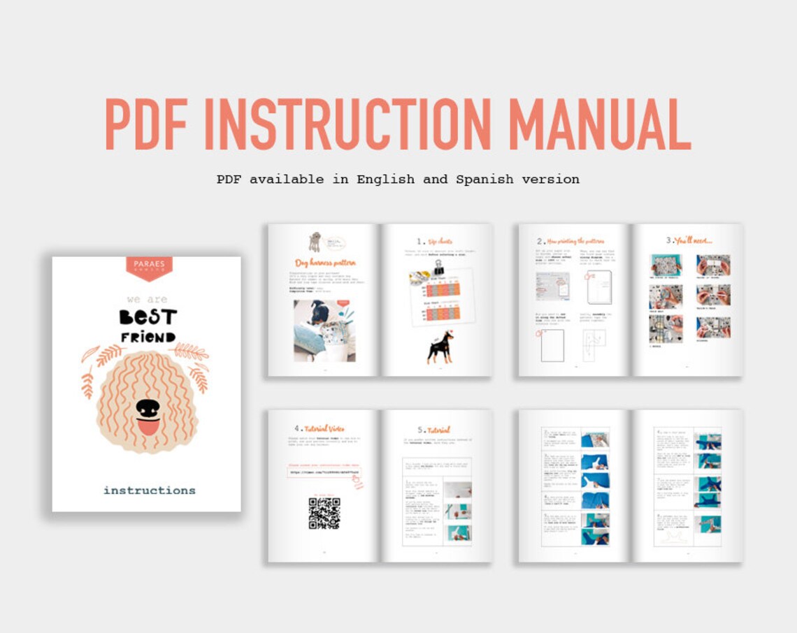 Dog Harness Pattern TUTORIAL VIDEO Pdf Sewing Pattern size - Etsy